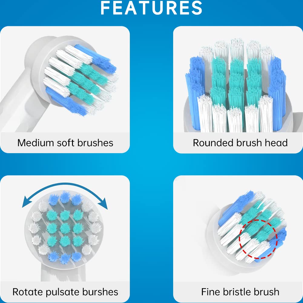 Electric Toothbrush Replacement Heads 8 Pack Professional Electric Toothbrush Replacement Heads Adult Standard Clean Electric Toothbrush Head