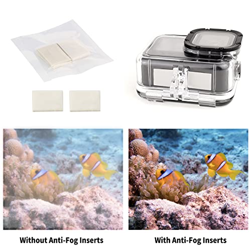 YALLSAME Underwater Anti-Fog Case Insert 30pcs for Waterproof Dive Housing Removing Blur Defogger Underwater Photography Accessories Ideal for GoPro Hero 11 10 9 8 7 6 5 4 3 DJI Action Waterproof Case