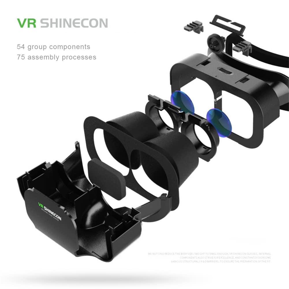VR G05 Virtual Reality H-D Lens Headset Economical 3D VR Glasses for 4.7-6.0 inches Android iOS Smart Phones, Gift for Kids and Adults for 3D Gaming and VR Videos