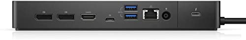 Dell WD19TBS 180W Computer Docking Station (Thunderbolt, USB-C/A, DisplayPort, RJ45 Ports) (210-AZBI) 1-Pack Bundle with Deluxe LCD Screen Cleaning Kit and 6-Electronics Basket Cable Ties