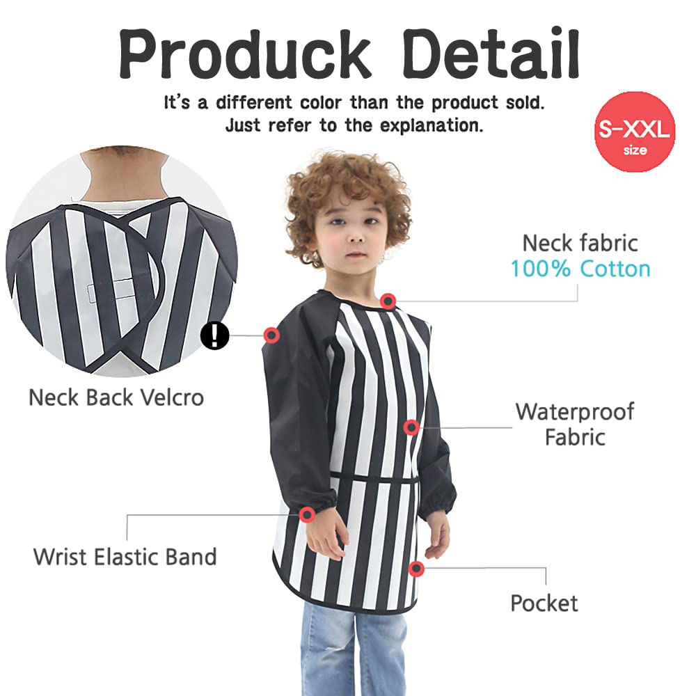 Plie Waterproof Kids Art Smocks 53 Colors (Age 1-10, S-XXL Size), Butterfly Print (38-XXL)