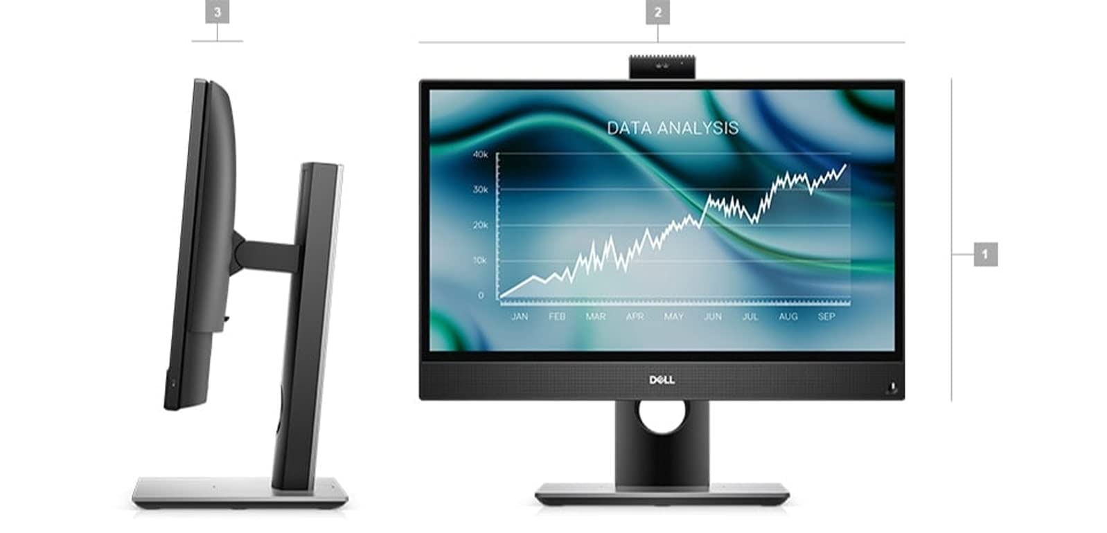 Dell Optiplex 3280 AIO | 21.5" 1920x1080 FHD | Core i3-10100T - 256GB SSD Hard Drive - 8GB RAM | 4 cores @ 3.8 GHz Win 10 Pro Black