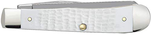 Case WR XX Pocket Knife Sparxx White Jigged Synthetic Trapper Item #60182 - (6254 SS) - Length Closed: 4 1/8 Inches