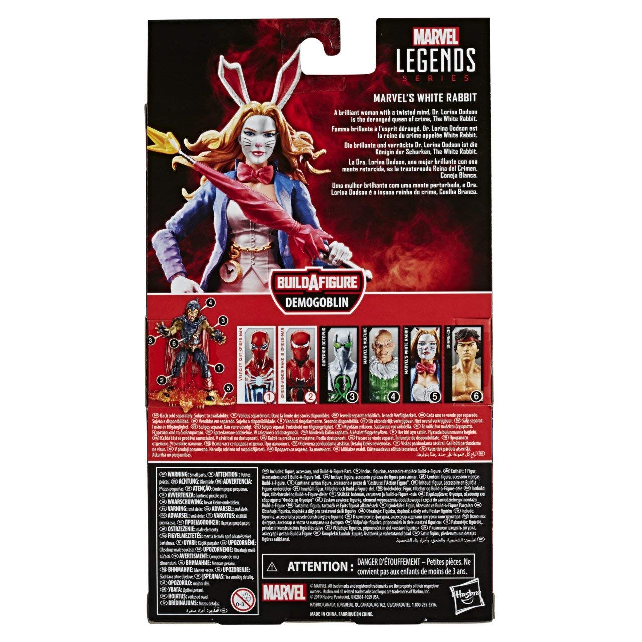 Spider-Man Hasbro Marvel Legends Series 6" Collectible Action Figure Marvel’s White Rabbit Toy, Buid-A-Figurepiece & Accessory