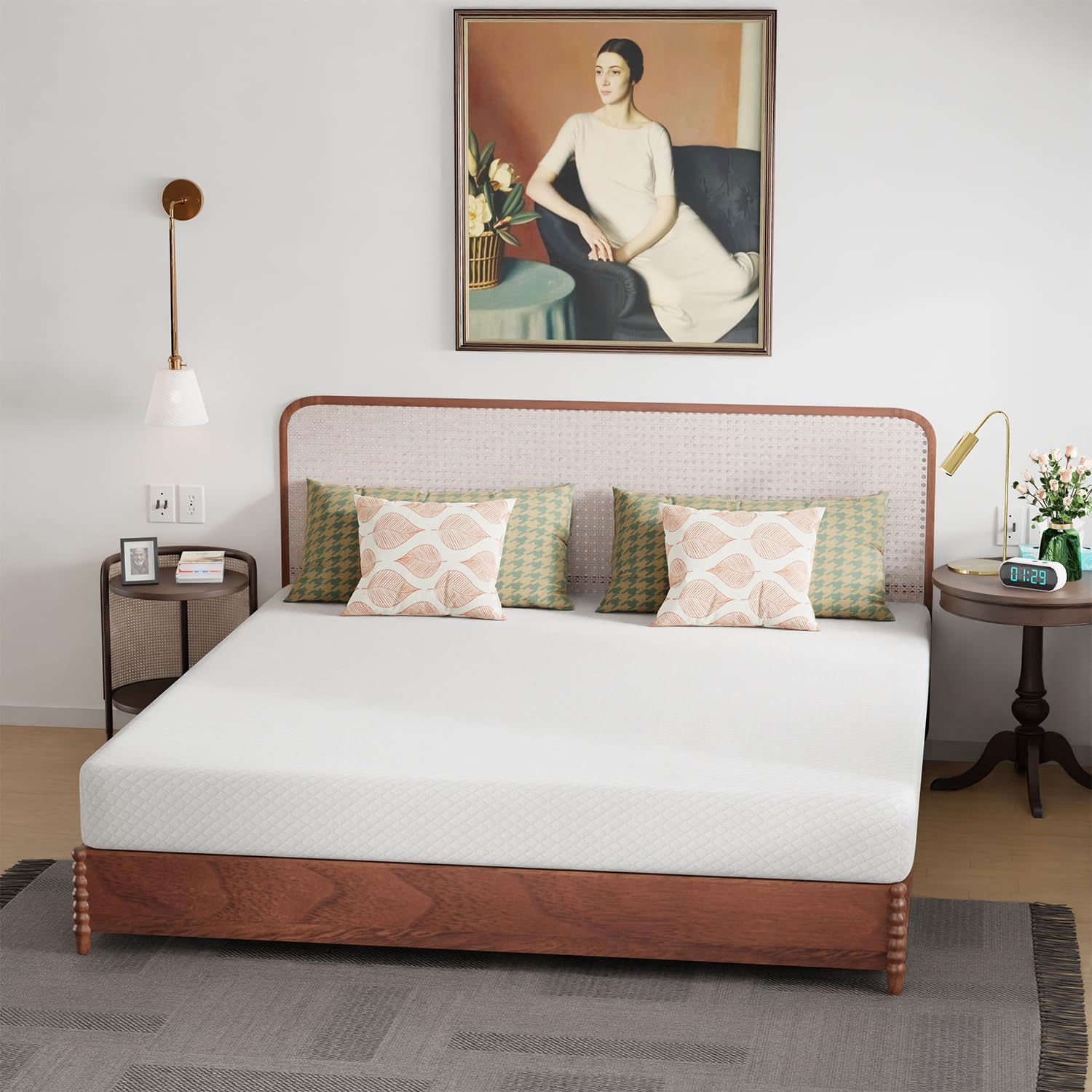 FDW 8 Inch King Mattress Gel Memory Foam Mattress for Cool Sleep & Pressure Relief, Medium Firm Mattresses CertiPUR-US Certified/Bed-in-a-Box/Pressure Relieving (8 inch, King)