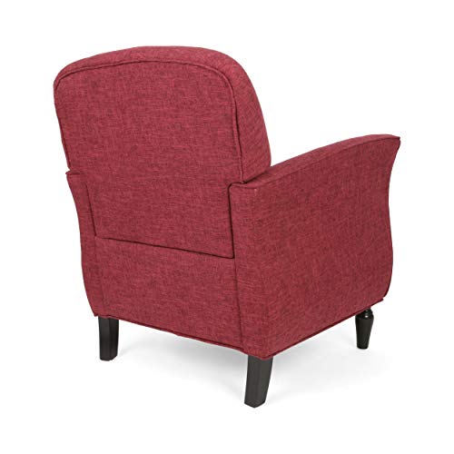 Christopher Knight Home Crew Traditional Tweed Armchair, Cranberry, Gray