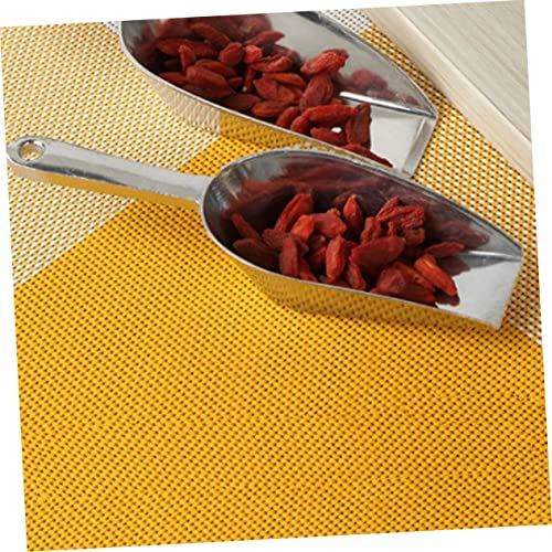 Zerodeko 2pcs Ice Scoop Condiments Scoop Metal Food Scoop Kitchen Scoops Pooper Scooper Metal Ice Cube Candy Stainless Steel Ice Scoop Professional Bar Scoop Professional Ice Scoop Silver
