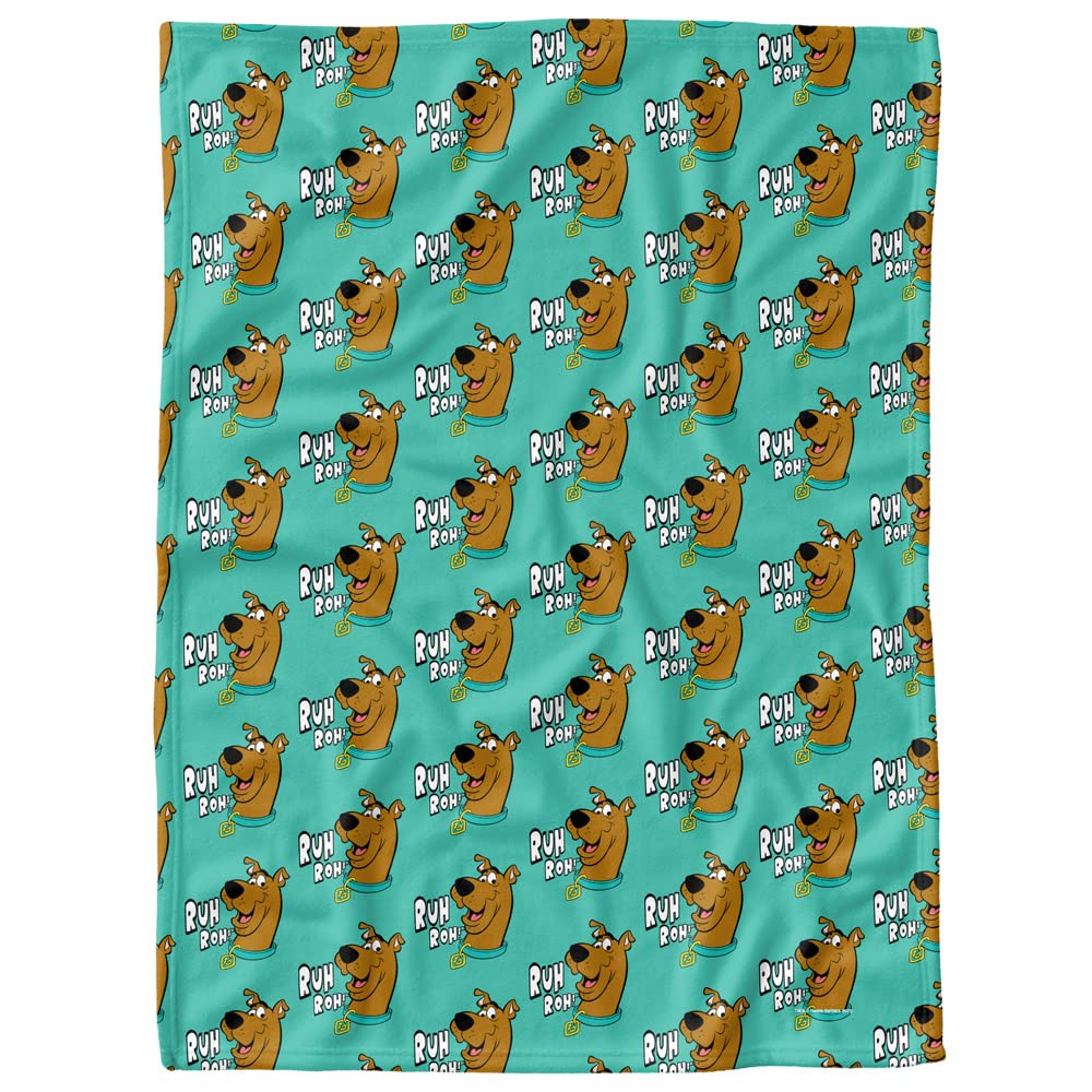 LOGOVISION Scooby Doo Lightweight Baby Blanket, 30"X40", Ruh Roh Face Pattern Unisex for Infants Girls & Boys