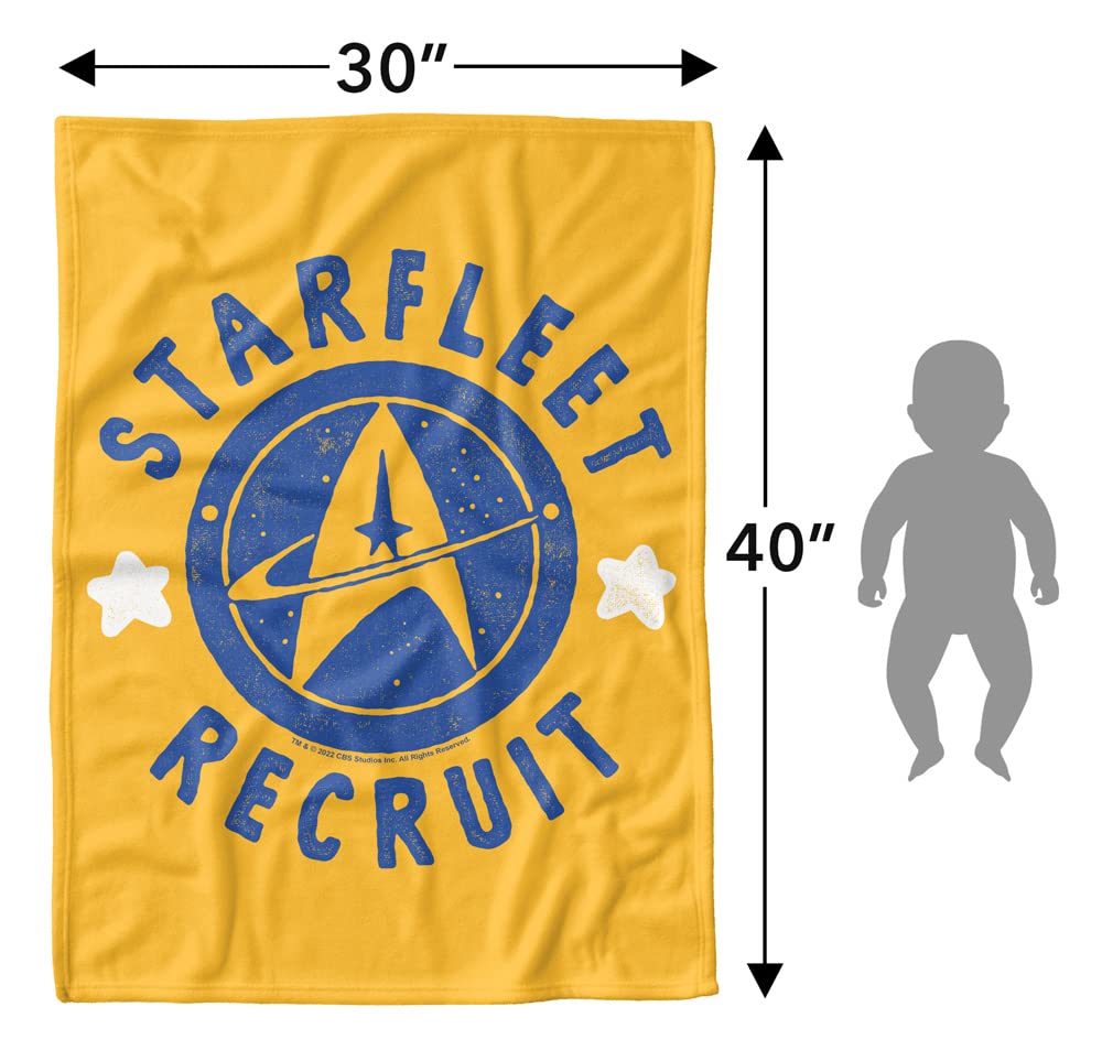 LOGOVISION Star Trek Lightweight Baby Blanket, 30"X40", Recruit Stamped Unisex for Infants Girls & Boys