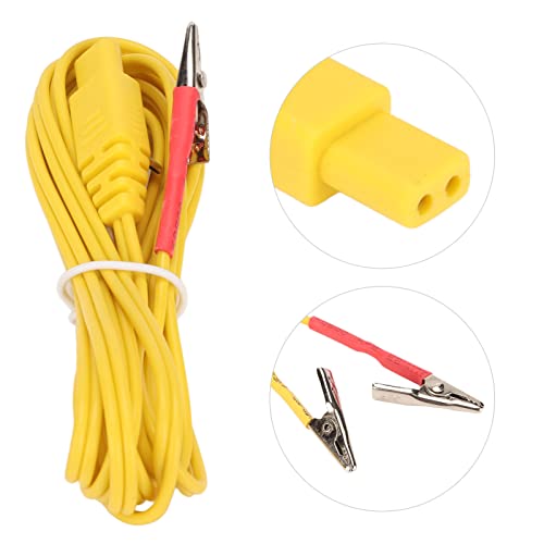 Electrode Wire, 5pcs Professional Electrode Wire Clamp Lead Wire for Machine Unit Yellow