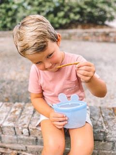 Elk and Friends Silicone Kids Snack Container | Food Grade Silicone | Reusable Pouch | Dishwasher Safe | 8oz Storage | 4 Pack