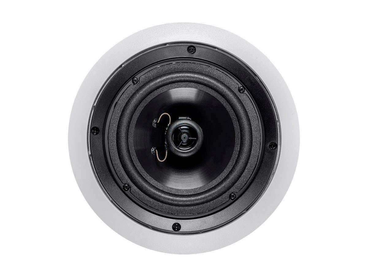 Monoprice 2-Way Polypropylene Ceiling Speakers - 6.5 Inch, Pair, With Paintable Grille - Aria Series