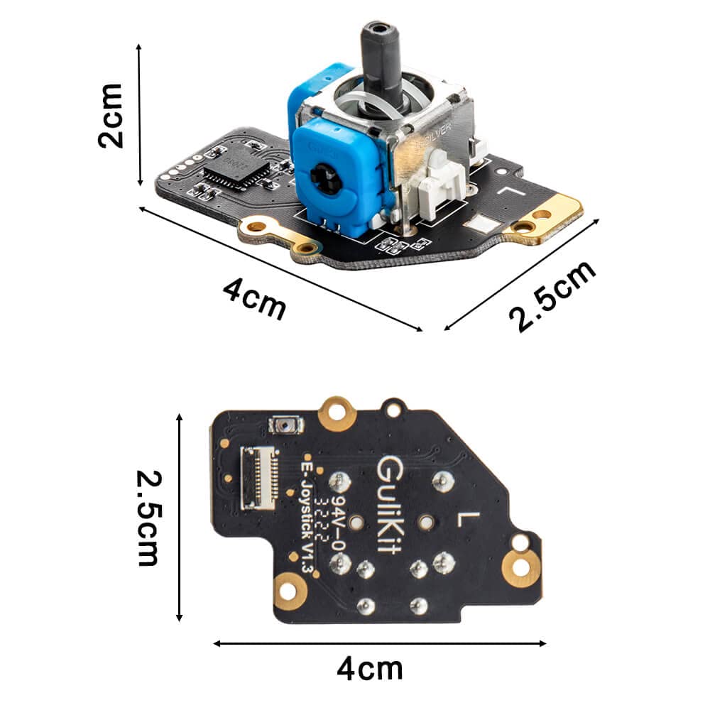 Electromagnetic Joystick Replacement for Steam Deck, Electromagnetic Joystick Repair Kit with Hall Effect Sensor, Joystick Module Left/Right Thumbstick Analog Joystick(Only for MEDA model)