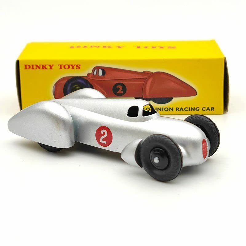 DeAgostini 1/43 Dinky Toys 23D for Auto Union Racing Car #2 Silver Diecast Model Toys Car Limited Collection Auto Gift
