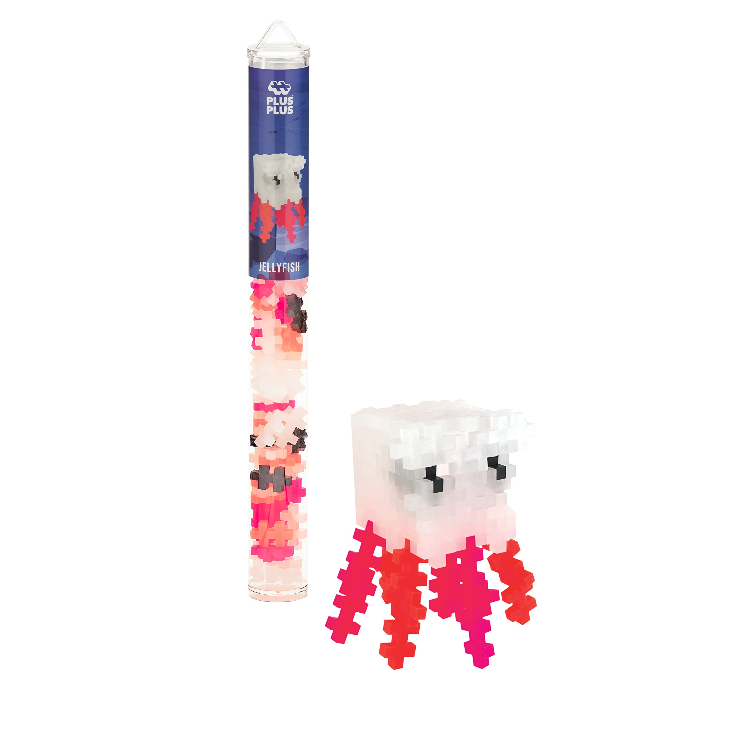 PLUS PLUS Building Block Playset Kit, Themed Figures 3D Puzzle, Fun Stem Toys for Kids, 350 Mini Interlocking Pieces - 5 Tube Bundle, Ocean