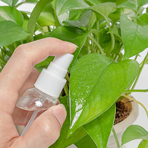 CHUHUAYUAN 3oz 100ml Fine Mist Mini Clear Spray Bottles with Pump Spray Cap-3 Pack for Essential Oils, Travel,Perfumes - Refillable & Reusable Empty Plastic Bottles Travel Bottle
