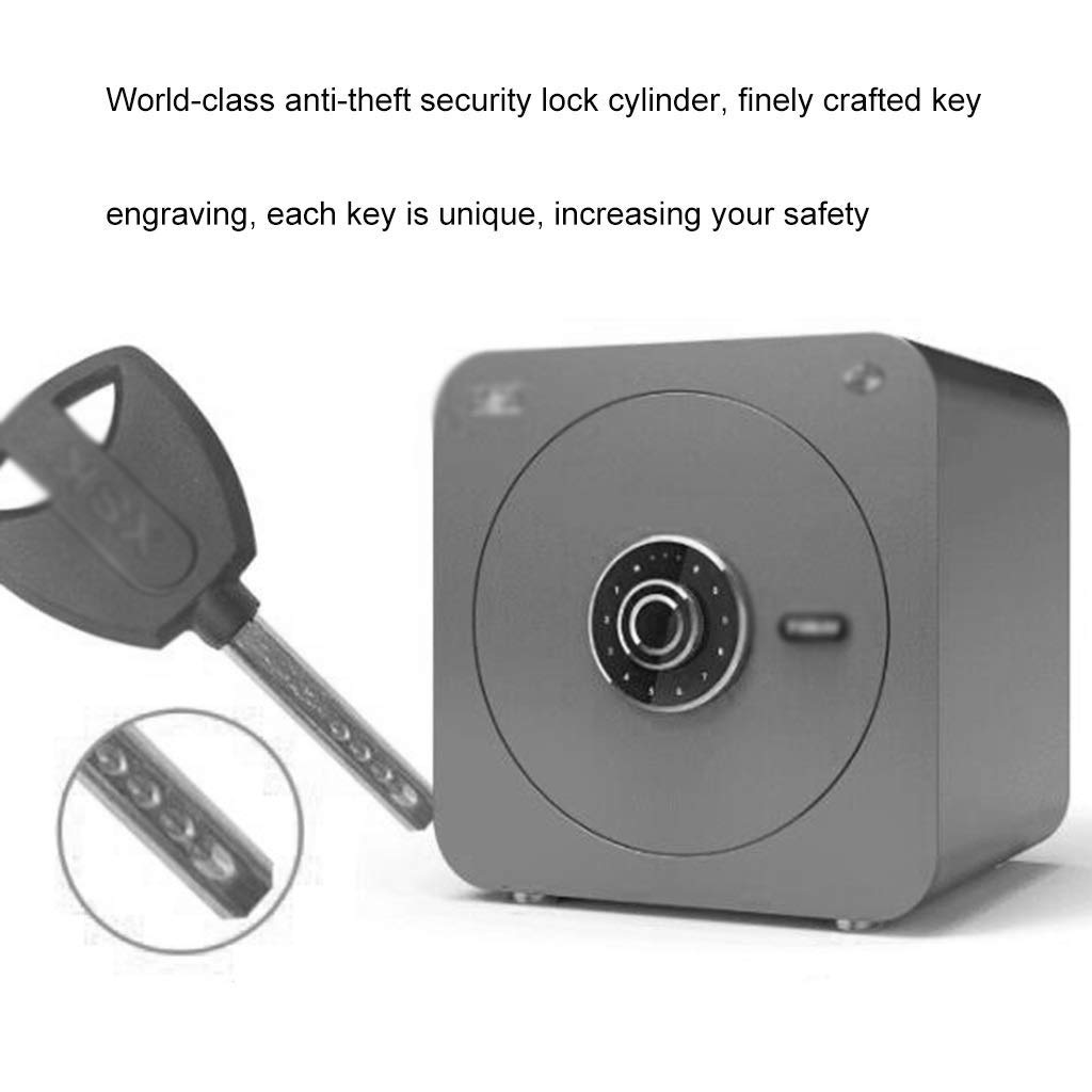 Electronic Digital Safe, Small Sized Solid Steel Security Keypad Lock Box, Jewelry Cash Money Passport Gun Cabinet, Small Safety Wall-mounted Safety Bedside Cabinet Safe (Size : 40 * 34 * 40cm) ( Colo