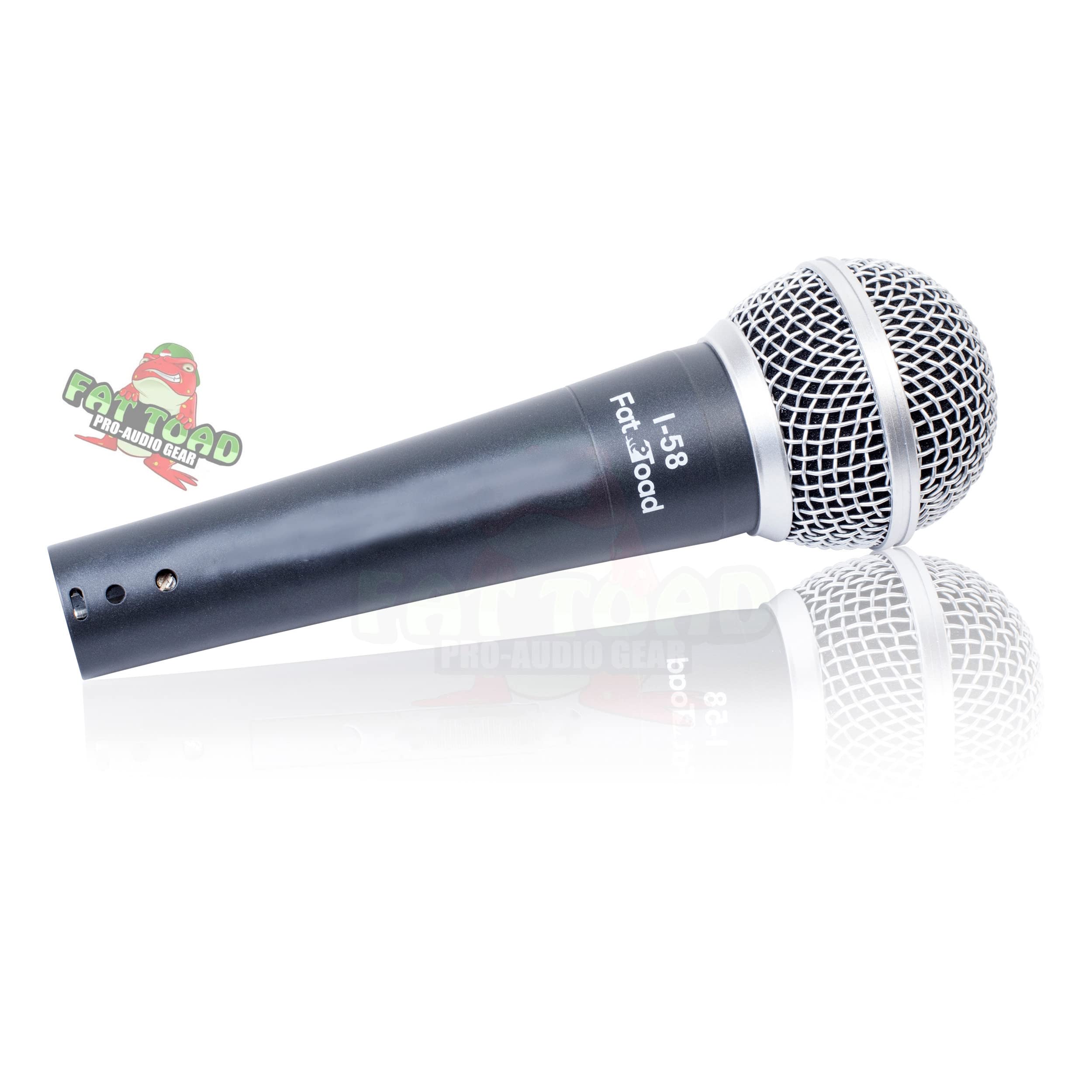 Microphone Stand with Telescoping Boom Arm, 20 Ft XLR Cable (Pack of 4) by GRIFFIN | Handheld Dynamic Mic & Clip | DJ Pro-Audio Cardioid Singing Microphones for Home Studio Recording & Live Steaming