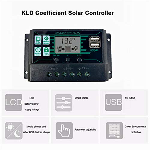 Fauge 200W Watt Solar Panel Kit 12Volt Battery Charge Controller for Rv Caravan Boat -With 50A Controller