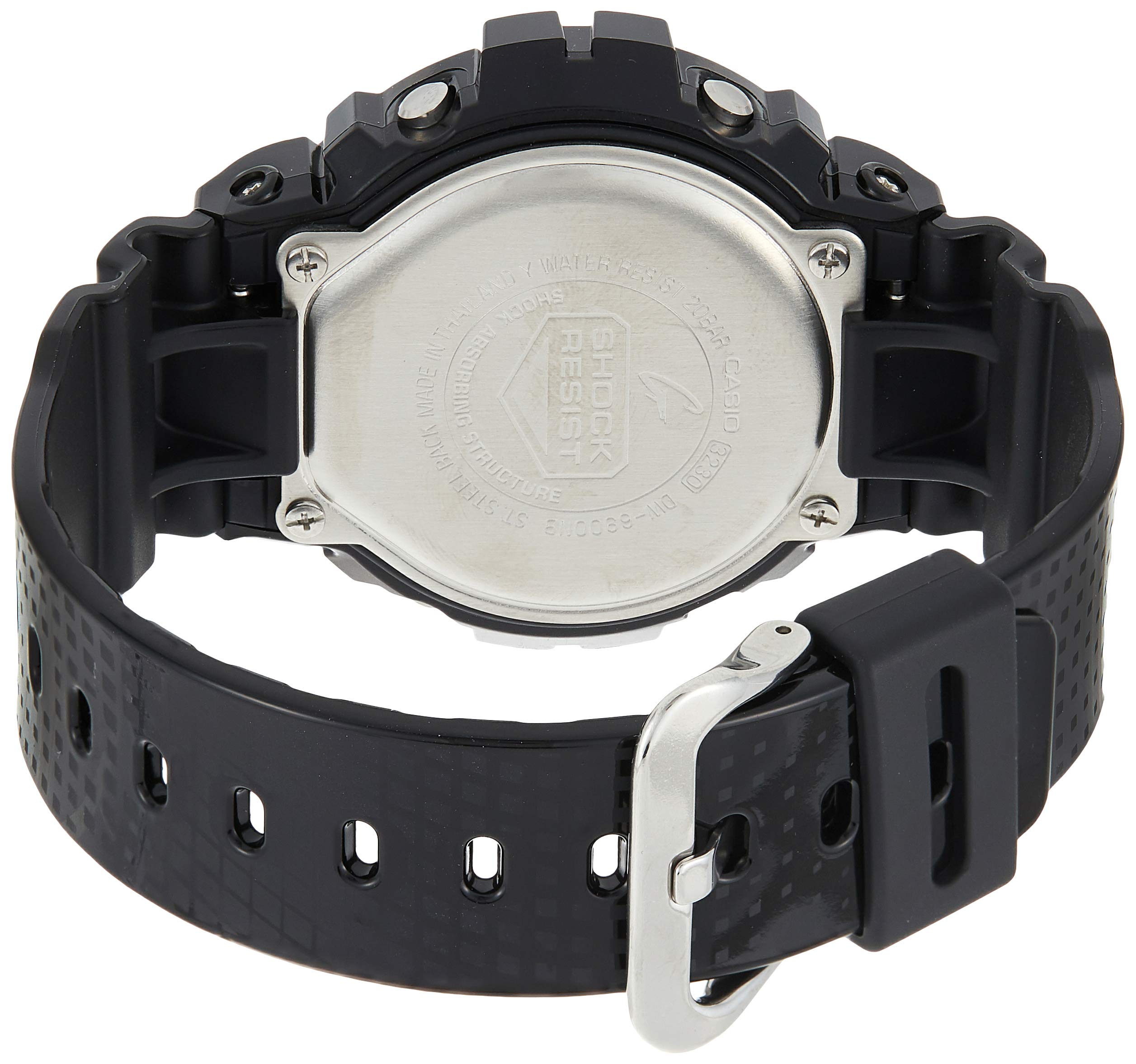 Casio G-Shock DW6900NB-1 Silver Mirror Dial Sports Watch (Jet Black)
