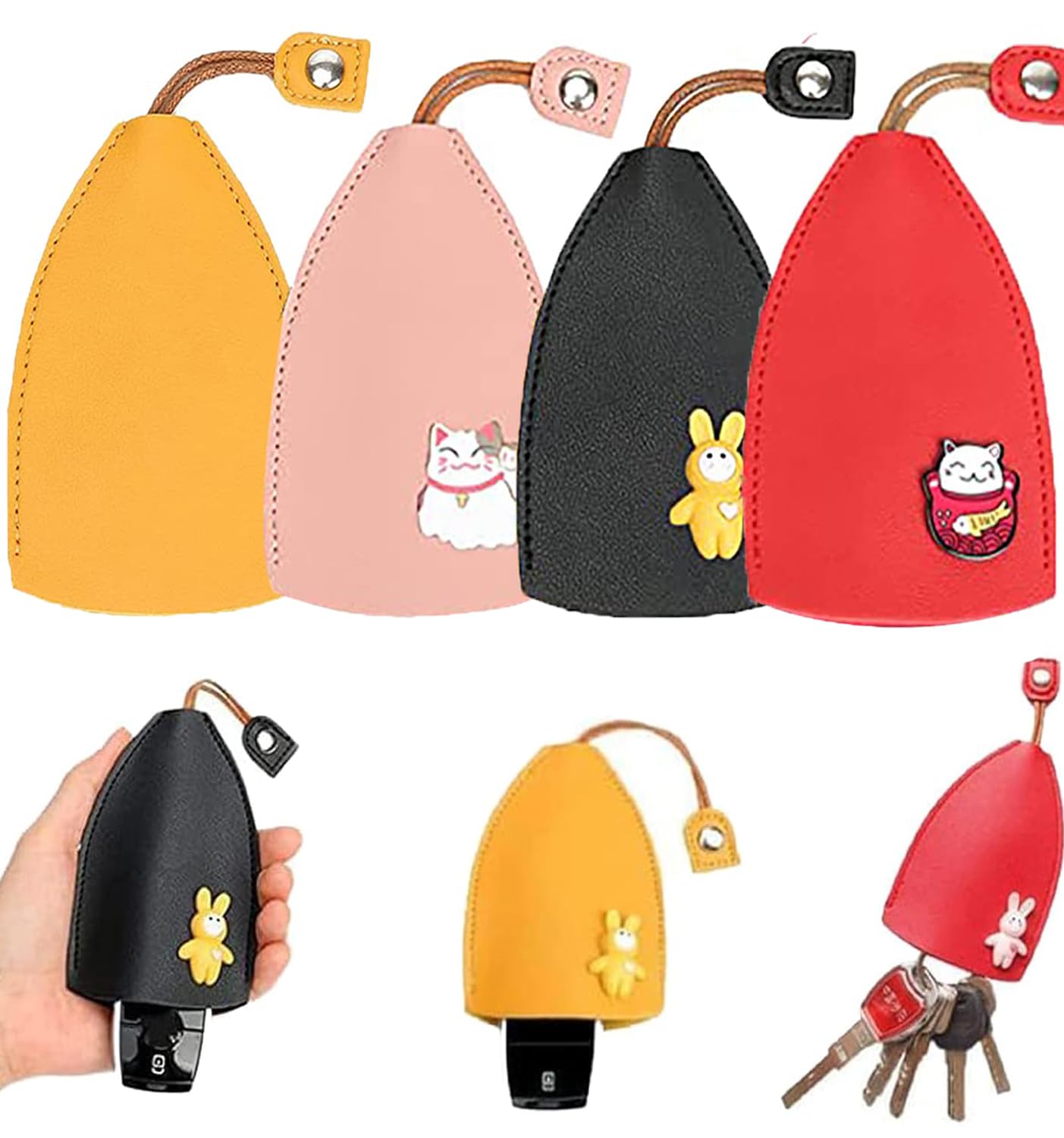 CHENTIAN Winkkey - Protective Pull Out Key Case, Vera Charms Key Holder, Wink Key Holder, Creative Pull Out Cute Large Capacity Car Key Case, Pull Out Key Case, Winkkey Key Holder (c)