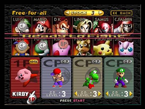 Super SmashBros. n64 - Video Game Cartridge Card - Compatible model NINTENDO - English - US Version - Super Smash Bros. n64 Bit 64