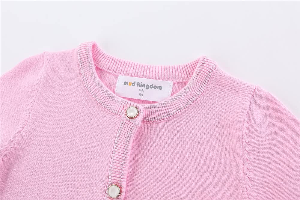 Mud Kingdom Knit Sweater Outfits for Toddler Girls Cute Cherry Pink 4T