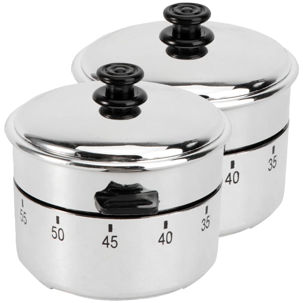 GANAZONO Mechanics Tools 2pcs Timer Stainless Steel Student Smoky Oven Kids Tools