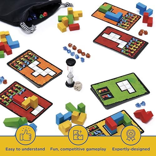 Ubongo 3D - a Kosmos Game | Geometric Puzzle Game with Three-Dimensional Blocks | Family Friendly Fun Game | Highly Re-Playable | Quality Components (Made in Germany) | 1 to 4 Players, Ages 8 and up