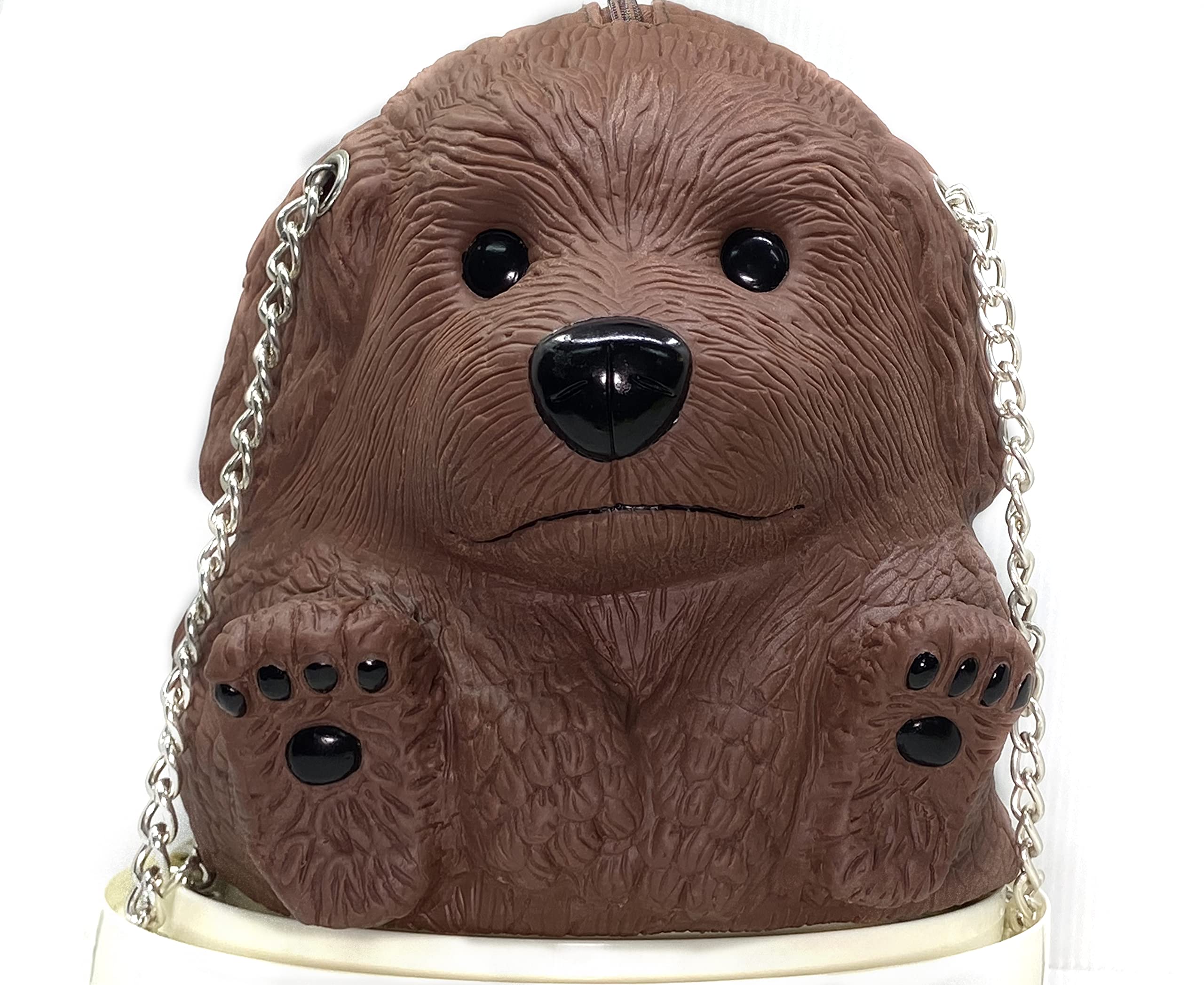 DECCA C. Adorable Brown Toy Poodle Purse Puppy Chain Handbag Funny Novelty.