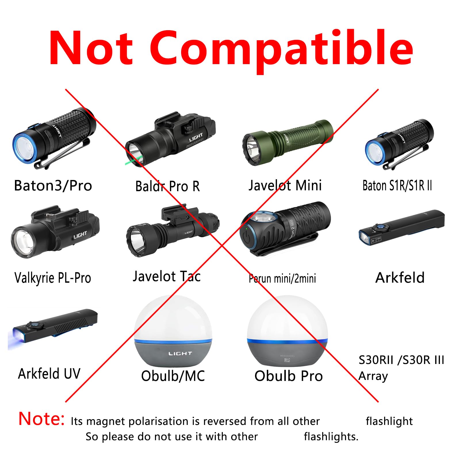 Clolasa MCC S Magnetic Charger Only Compatible with 0light Baldr S, Baldr S BL, Baldr Mini, Baldr RL Mini, PL Mini and PL-Mini 2, Replacement Charging Cable for Flash Light, 3.3 FT/1M
