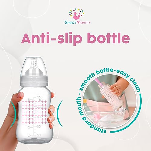 Smart Mommy Manual Breast Pump and Milk Collector - Innovative Design, Hand Pump Breast Pump, Silicone, BPA Free, 150 ml Collector