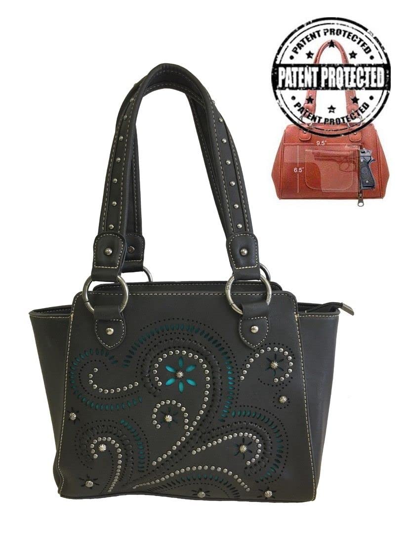Montana West MW250G-8250 Concealed Handgun Collection Handbag Brown