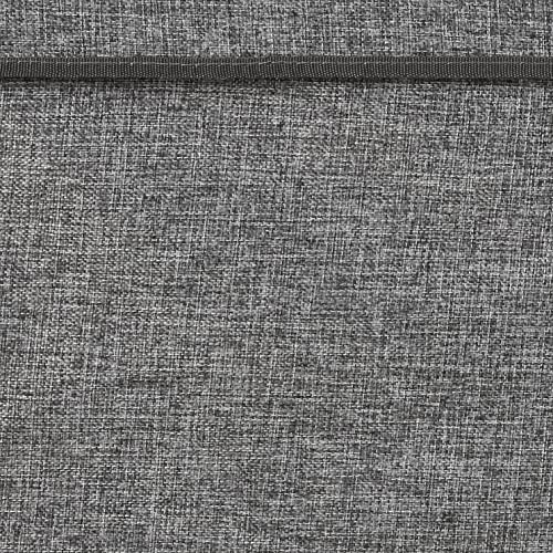 SUPERJARE Double Laundry Hamper with 2 Removable Liner Bags, 150 L Large Laundry Basket with Magnetic Lid, Collapsible Clothes Hamper with Easy Carry Built-in Handles, 2 Section, Linen Gray
