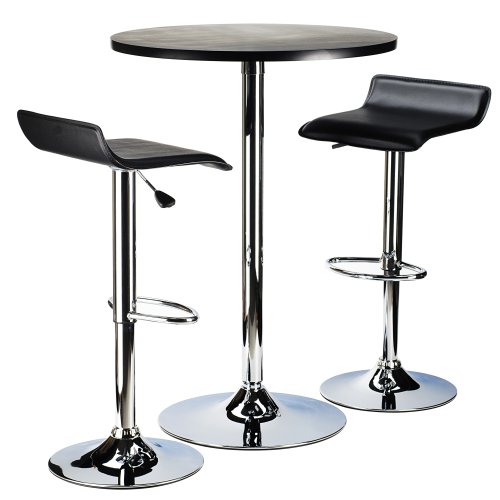 Winsome Spectrum, 23.66 in x 23.66 in x 39.76 in, Black/Metal