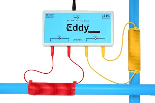 EDDY Inductive No Salt Water Softener Alternative | Electronic Water Descaler for Whole House | Reduces Limescale | Electromagnetic Water Conditioner