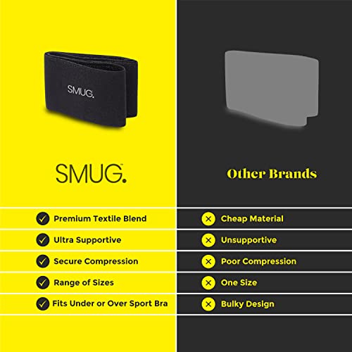 SMUG Breast Support Band For Women | Compression Band Prevent Breast Bounce, Pain & Injury | Adjustable Breast Support Band | Sports Bra Alternative for Running & Exercise | Sports Bra Band | Large
