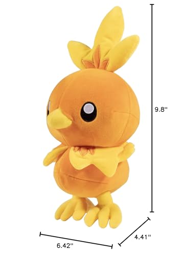 Pokémon 8" Torchic Plush - Officially Licensed - Ruby and Sapphire Starter Figure - Authentic Soft Stuffed Animal Toy - Valentine's Day & Easter Basket Stuffer Gift for Kids, Boys, Girls - 2+