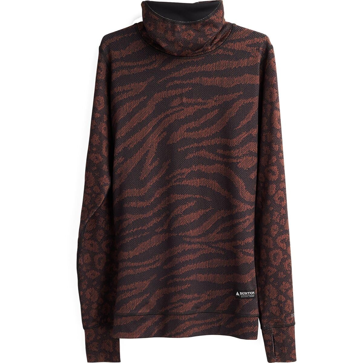 Burton Women's Standard Midweight Long Neck Base Layer, Animal Mashup, Small
