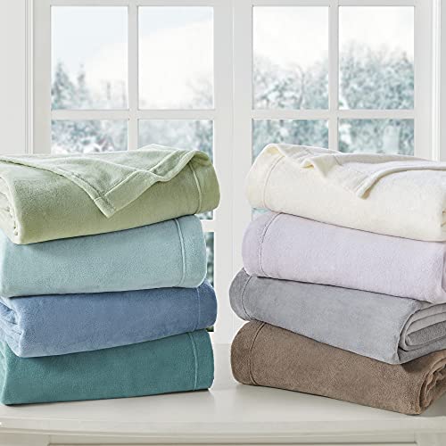 Sleep Philosophy True North Soloft Plush Bed Sheet Set, Wrinkle Resistant, Warm, Soft Fleece Sheets with 14" Deep Pocket Cold Season Cozy Bedding-Set, Matching Pillow Case, King, Aqua, 4 Piece