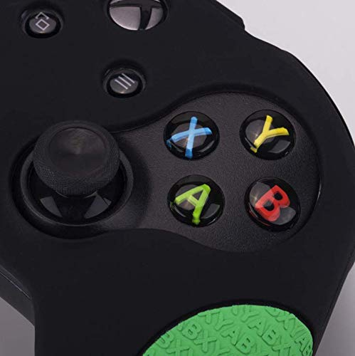 Silicone Non-Slip Rubber Cover Silicone Gel Skin Silicone Case Anti-Slip Water + Thumb Grip Stick Caps for Xbox One/Xbox One S/Xbox One X (A)