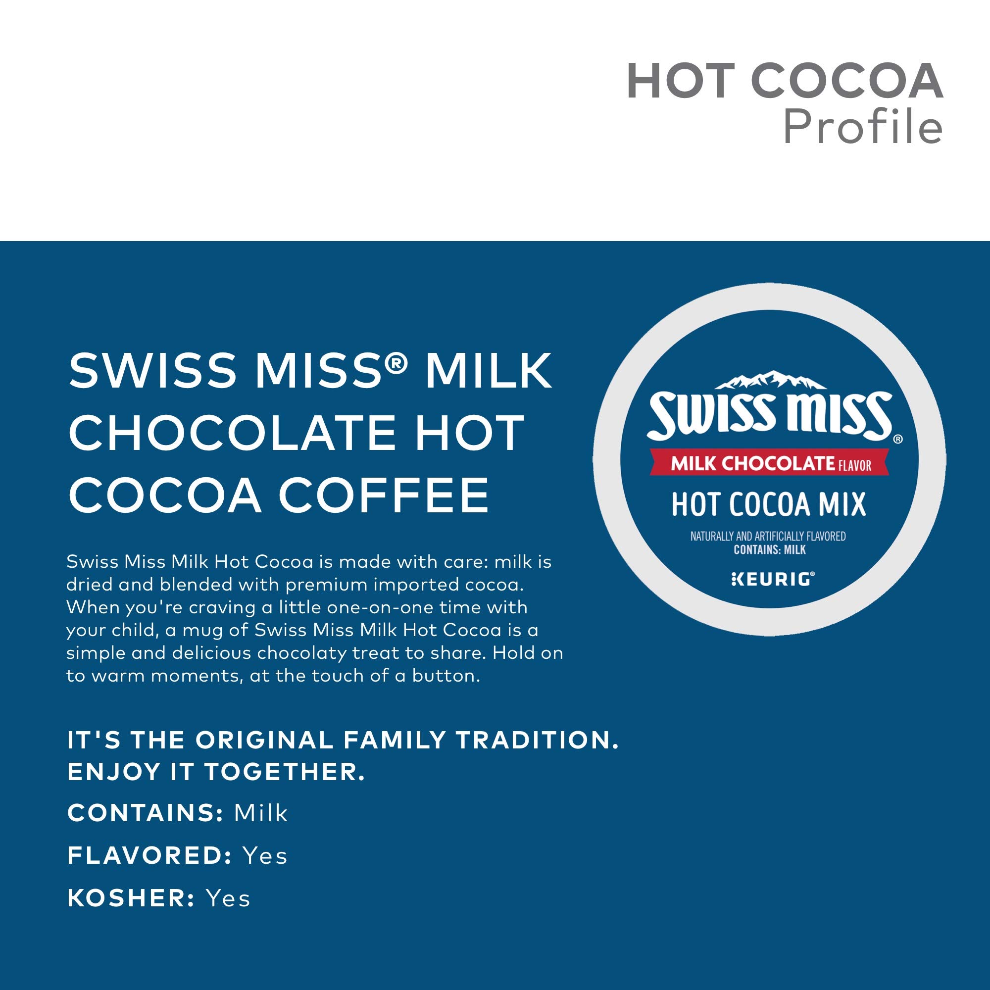 Swiss Miss Milk Chocolate Hot Cocoa, Keurig Single-Serve Hot Chocolate K-Cup Pods, 28 Count