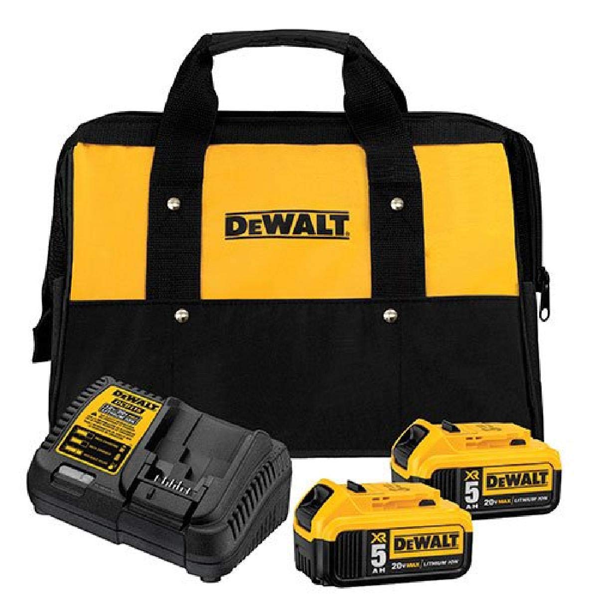 DEWALT 20V MAX Vacuum, Wet/Dry (DCV581H) & 20V MAX Battery Starter Kit with 2 Batteries, 5.0Ah (DCB205-2CK)