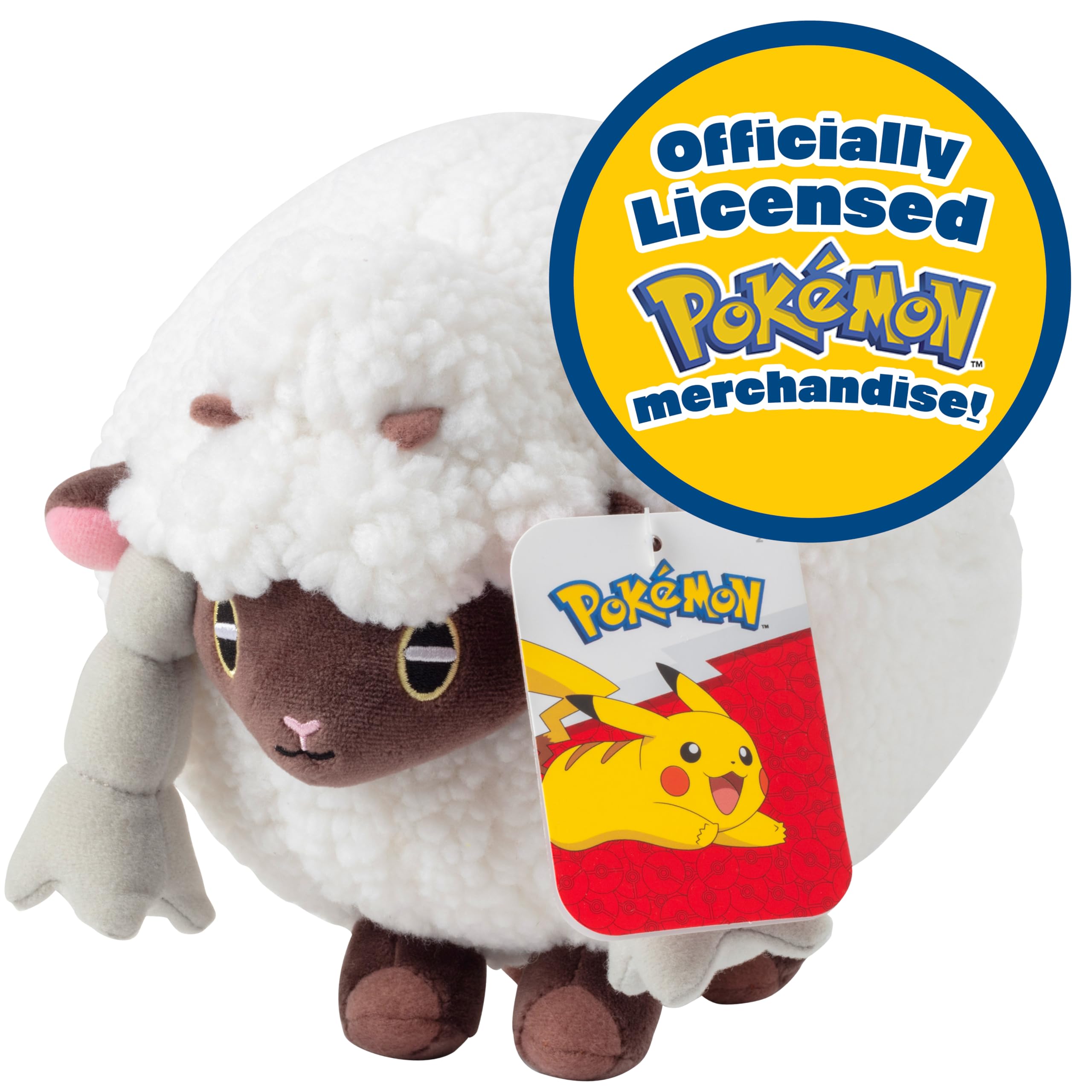 Pokémon 8" Wooloo Plush - Sword and Shield - Officially Licensed - Authentic Soft Stuffed Animal Toy Figure - Valentine's Day & Easter Basket Stuffer Gift for Kids, Boys, Girls - 2+