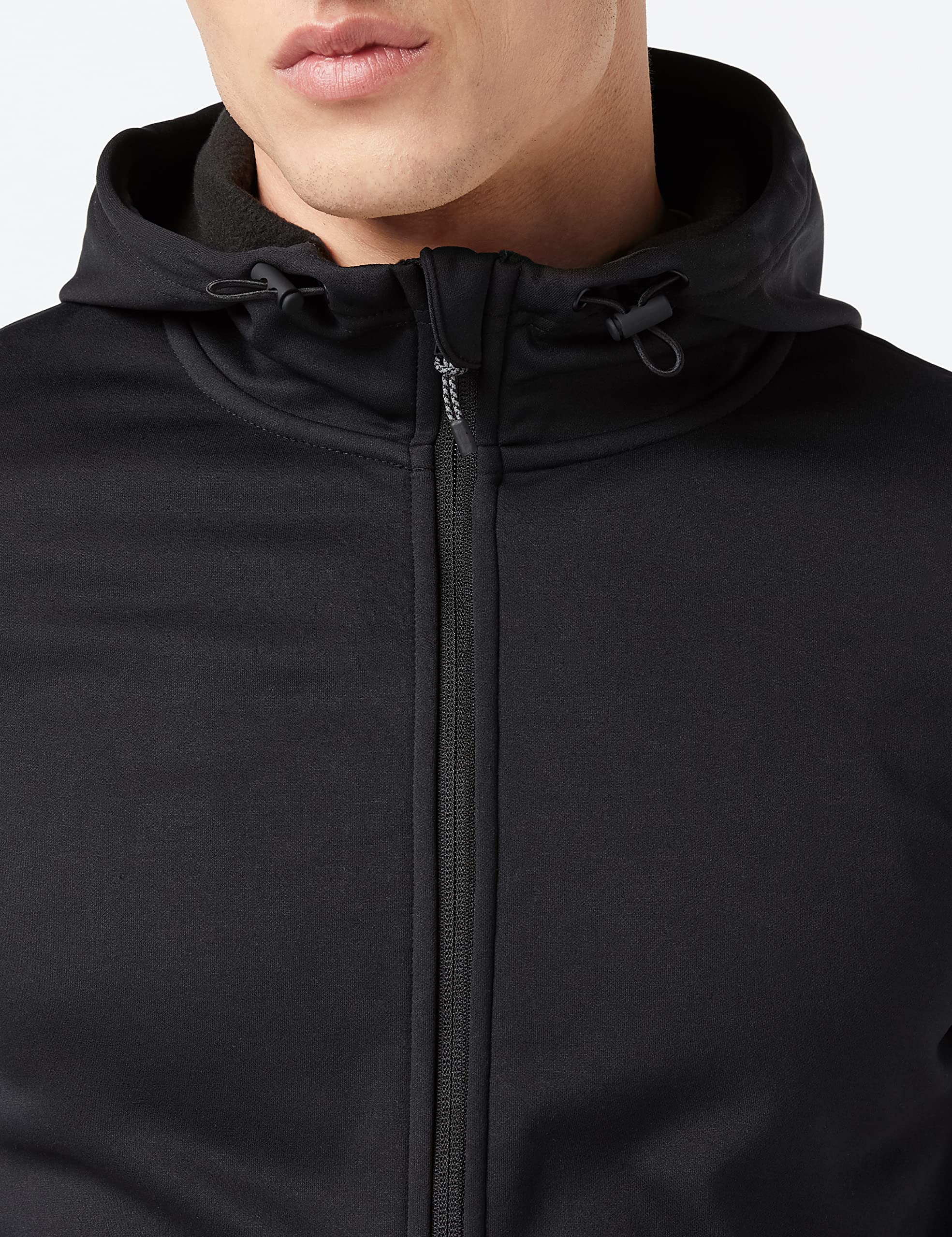 CARE OF by PUMA Men's Tech Hooded Fleece Jacket, Black, EU S (US S)