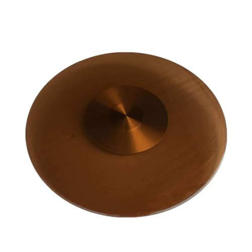 CLSQLXYJZC Turntable Lazy Susan Rotating Serving Tray, Tempered Glass Dining Table Top Round Rotating Turntable Serving Plate, for Hotel Table Serving Plate (Color : Brown, Size : 90cm (35inch))