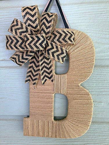 Buffalo Plaid Personalized Door Monogram-Burlap Front Door Decor Monogram-Door Decorations-Weatherproof