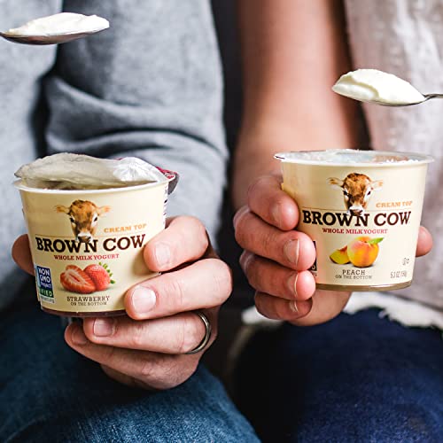 Brown Cow Cream Top Maple Whole Milk Yogurt, 5.3 oz. Cup - Creamy, Delicious Yogurt