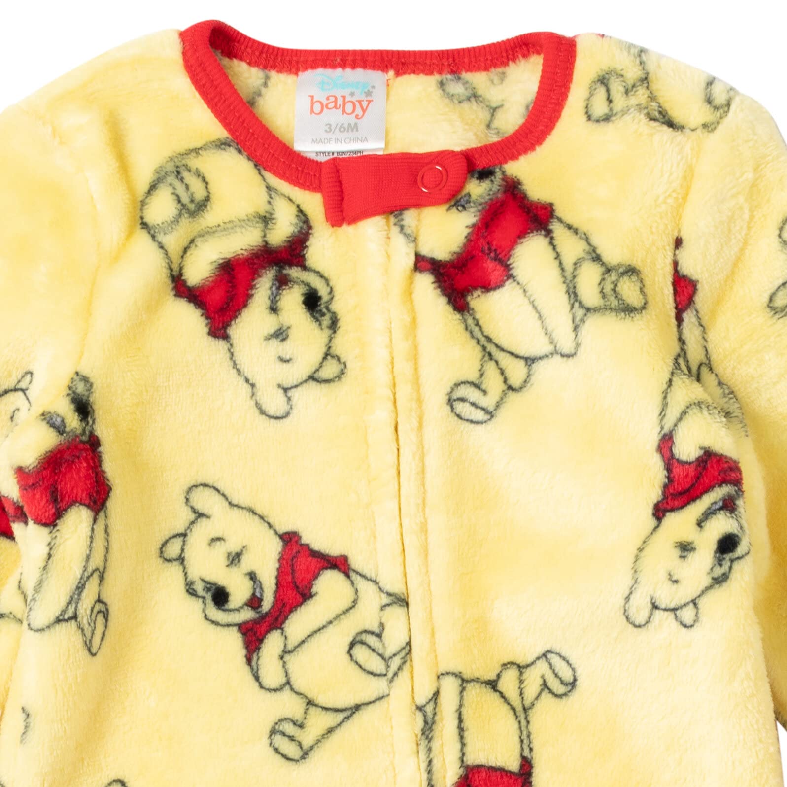 Disney Tigger Winnie the Pooh Newborn Baby Boys Fleece 2 Pack Zip Up Coveralls White/Yellow 0-3 Months