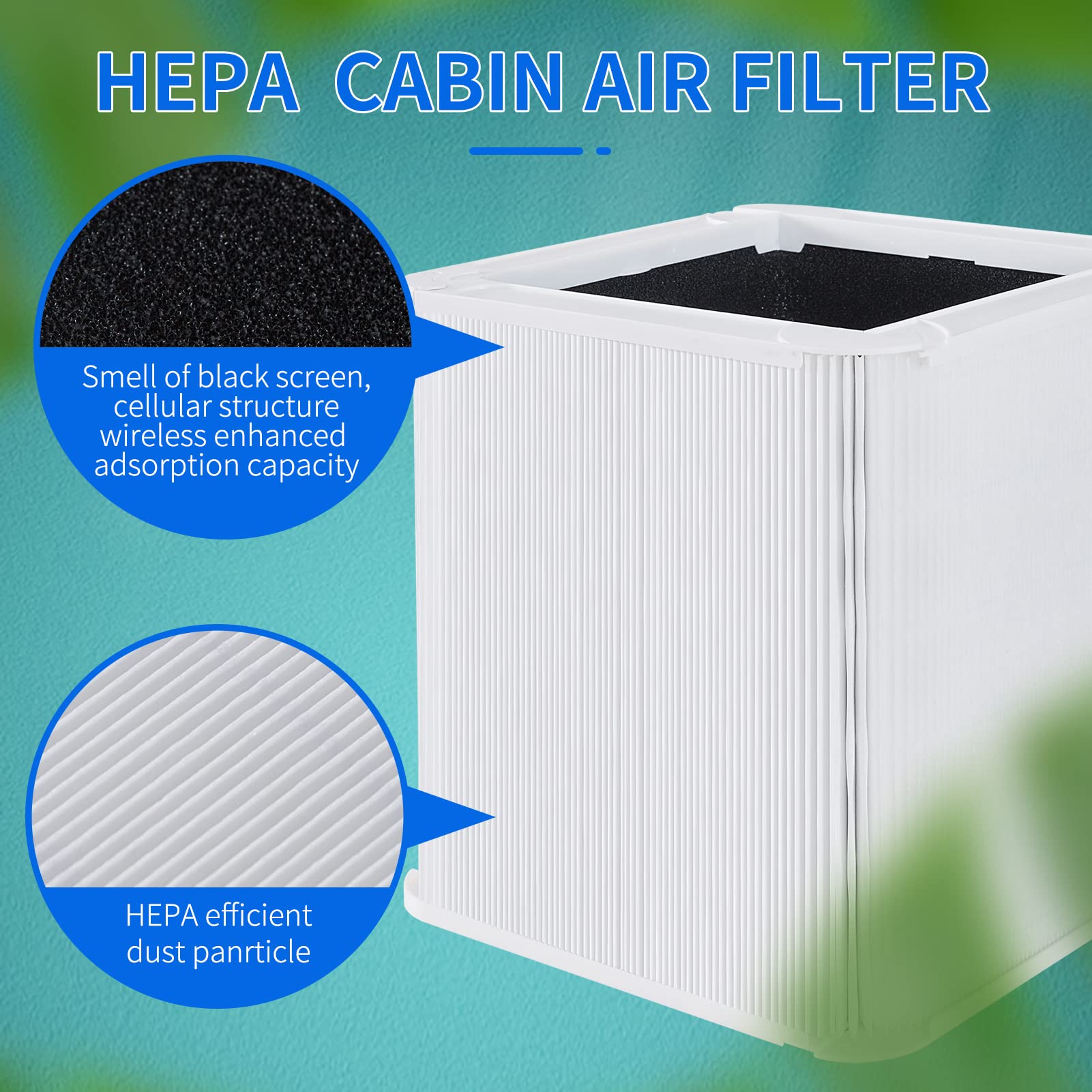 ELEMFIL 211+ Replacement Filter Compatible with Blueair Blue Pure 211+ Air Purifier, Foldable Filter